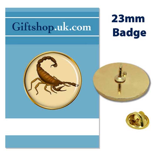 UK Gift Shop Scorpion Pin Badge