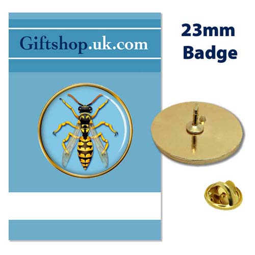 UK Gift Shop Wasp Pin Badge