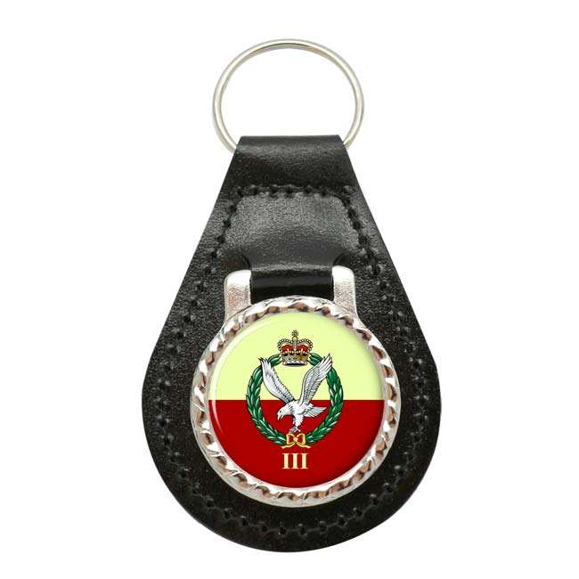 UK Gift Shop 3 Regiment Army Air Corps, British Army ER Leather Key Fob