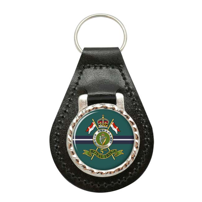 UK Gift Shop 5th Royal Irish Lancers, British Army Leather Key Fob