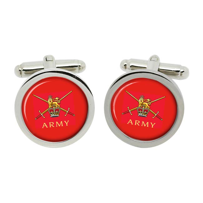 UK Gift Shop The British Army ER Cufflinks in Chrome Box