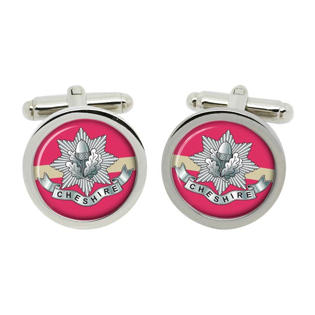 UK Gift Shop Cheshire Regiment WW1, British Army Cufflinks in Chrome Box