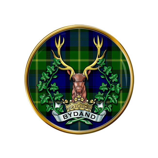 UK Gift Shop Gordon Highlanders Coloured, British Army Pin Badge
