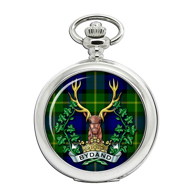 UK Gift Shop Gordon Highlanders Coloured, British Army Pocket Watch