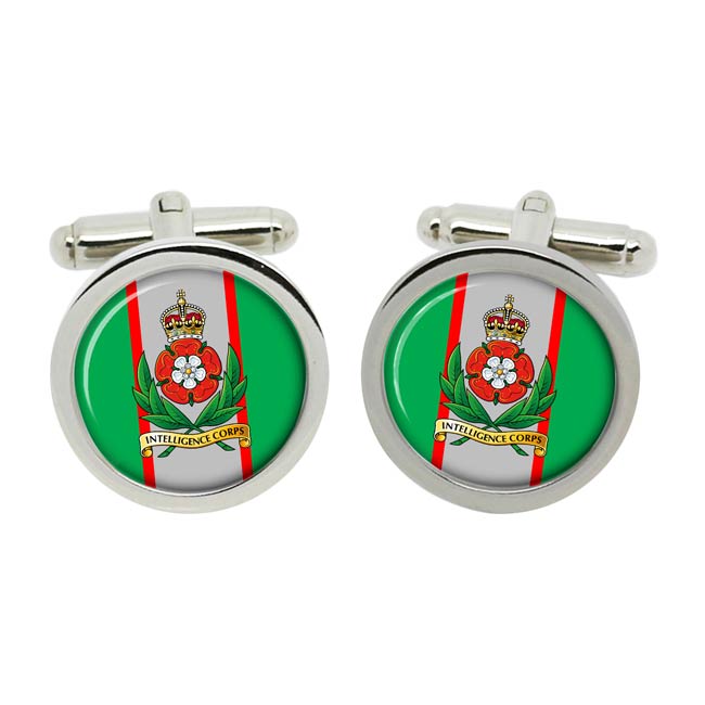 UK Gift Shop Intelligence Corps, British Army CR Cufflinks in Chrome Box
