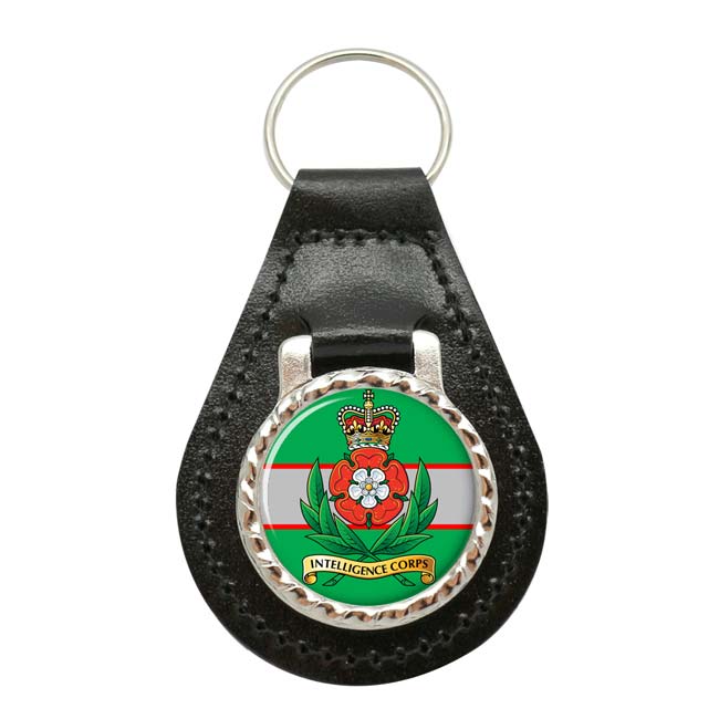 UK Gift Shop Intelligence Corps, British Army ER Leather Key Fob