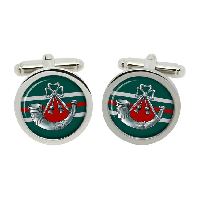 UK Gift Shop Light Infantry, British Army Cufflinks in Chrome Box