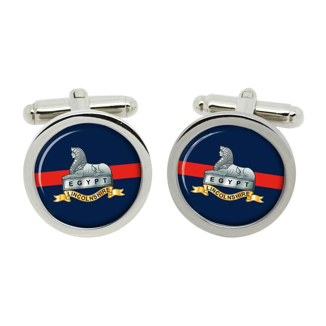 UK Gift Shop Lincolnshire Regiment, British Army Cufflinks in Chrome Box