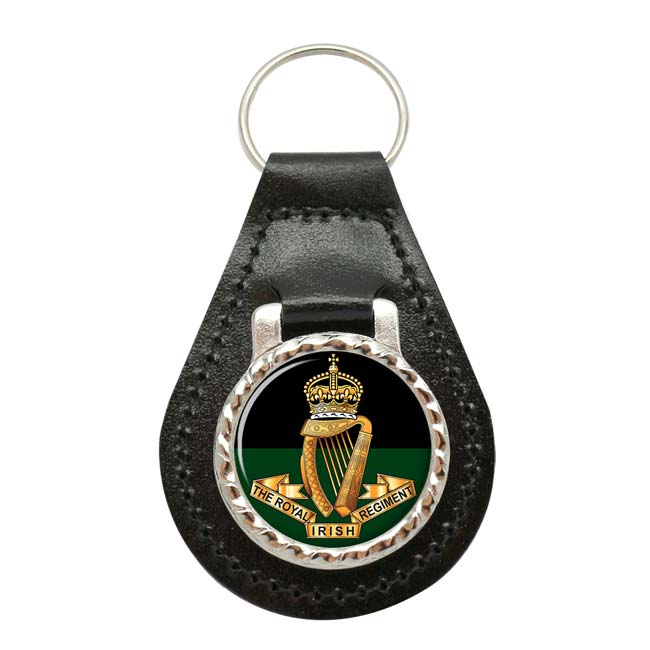UK Gift Shop Royal Irish Regiment (1684-1922), British Army Leather Key Fob