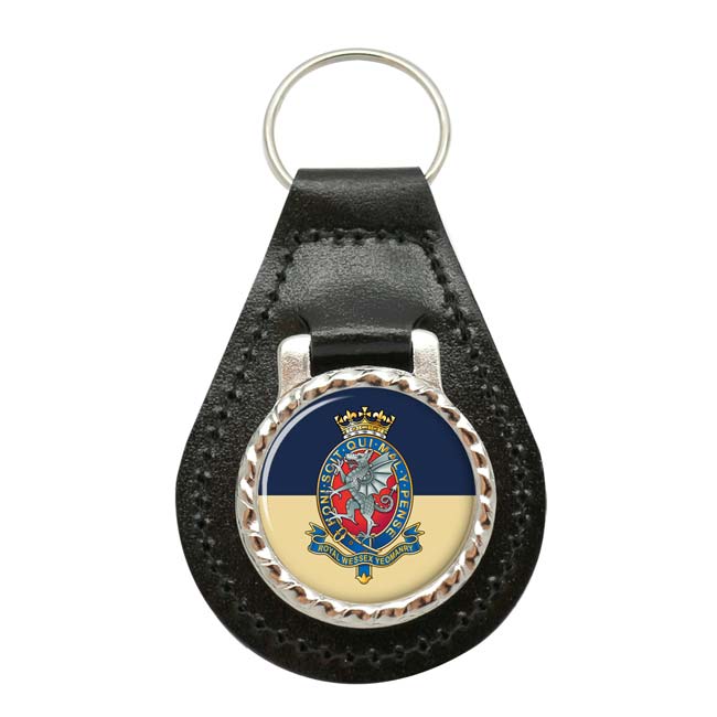 UK Gift Shop Royal Wessex Yeomanry, British Army Leather Key Fob