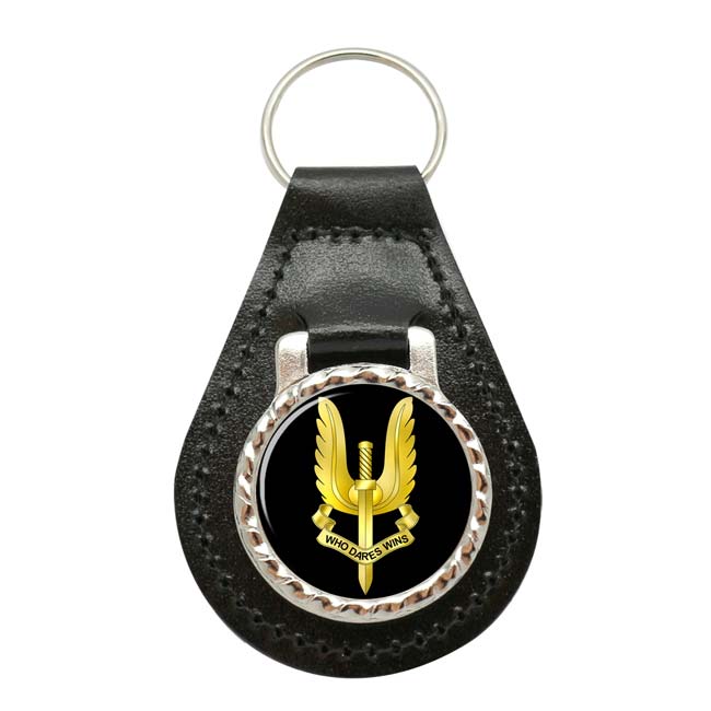 UK Gift Shop SAS Special Air Service Regiment, British Army Leather Key Fob
