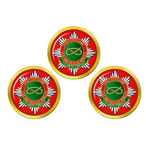 UK Gift Shop Staffordshire Fire and Rescue Golf Ball Markers