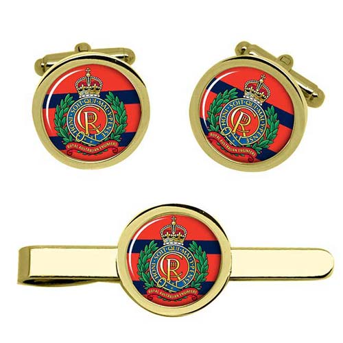 UK Gift Shop Royal Australian Engineers King's Crown Cufflink and Tie ...
