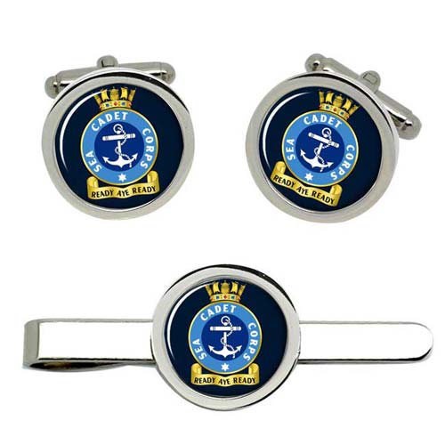 UK Gift Shop Sea Cadet Corps Cufflink and Tie Clip Set