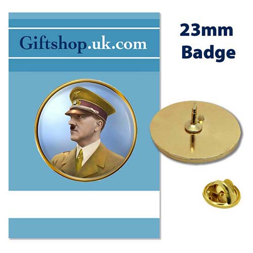 UK Gift Shop Adolf Hitler Profile Pin Badge