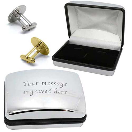 UK Gift Shop Adolf Hitler Profile Cufflink and Tie Clip Set