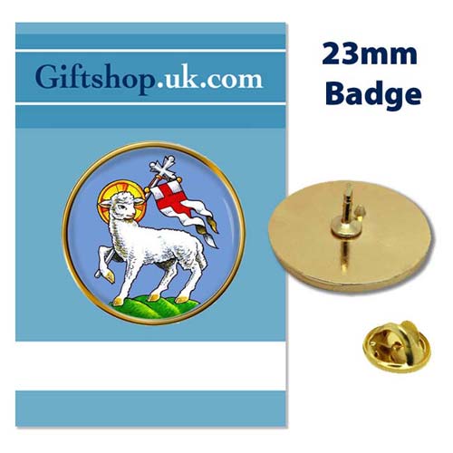 UK Gift Shop Paschal Lamb of God Pin Badge