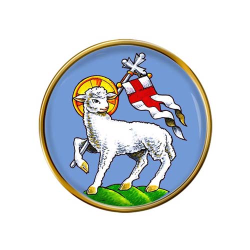 UK Gift Shop Paschal Lamb of God Pin Badge
