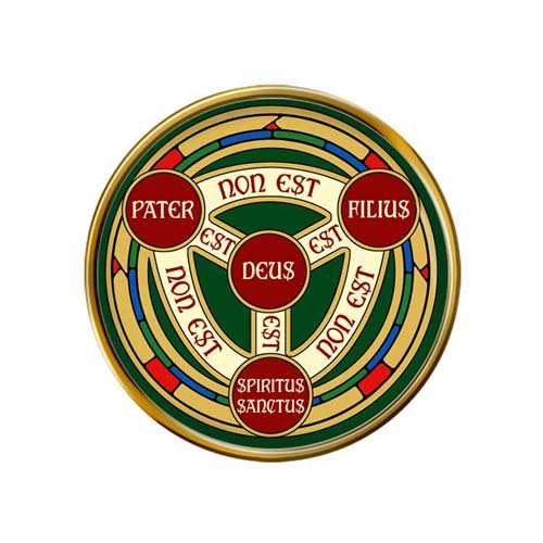 UK Gift Shop Scutum Fidei Pin Badge