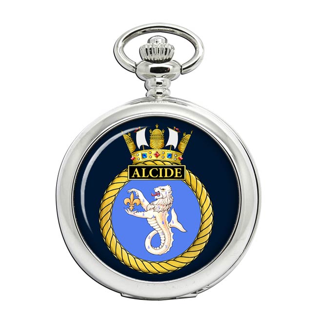 UK Gift Shop HMS Alcide, Royal Navy Pocket Watch