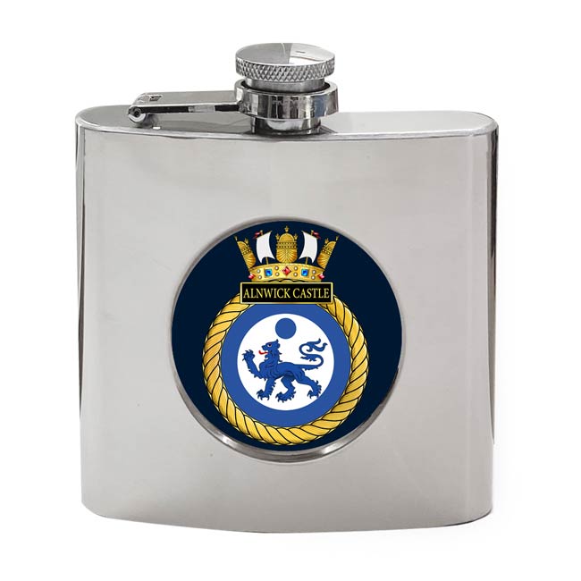 UK Gift Shop HMS Alnwick Castle, Royal Navy Hip Flask