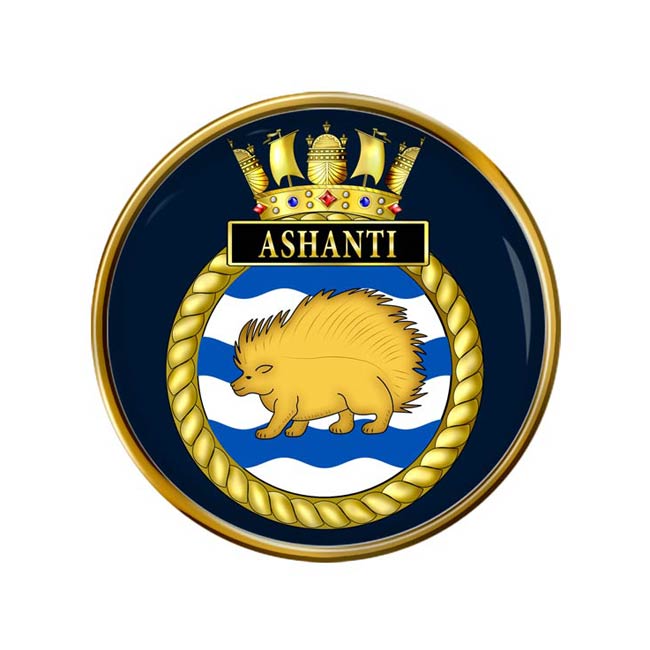 UK Gift Shop HMS Ashanti, Royal Navy Pin Badge