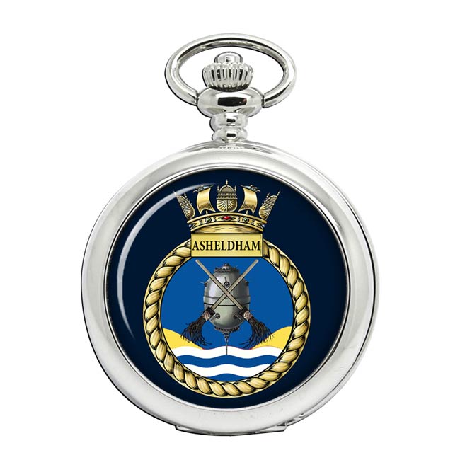 UK Gift Shop HMS Asheldham, Royal Navy Pocket Watch
