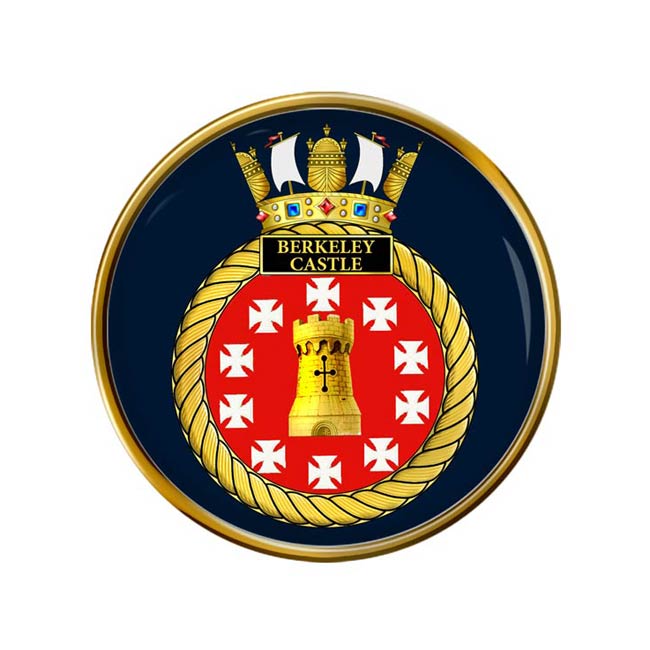 UK Gift Shop HMS Berkeley Castle, Royal Navy Pin Badge