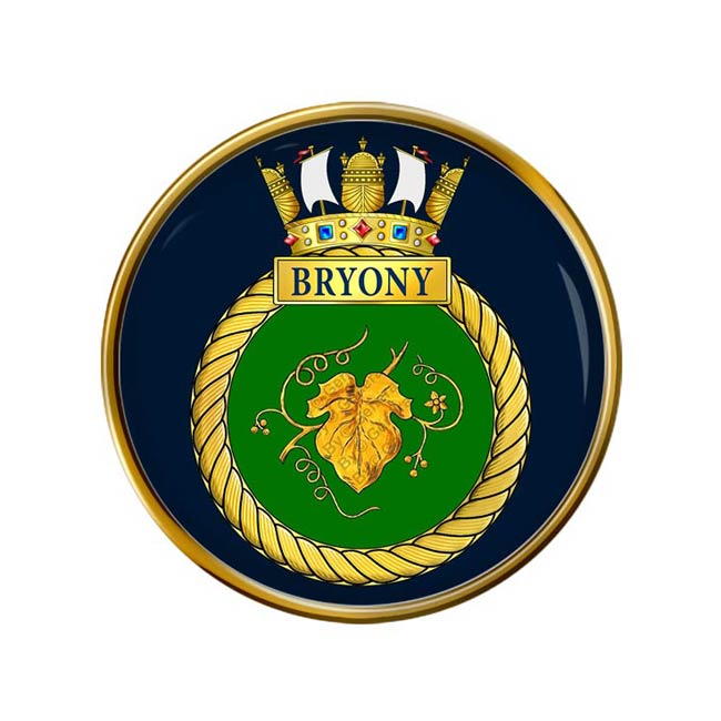 UK Gift Shop HMS Bryony, Royal Navy Pin Badge