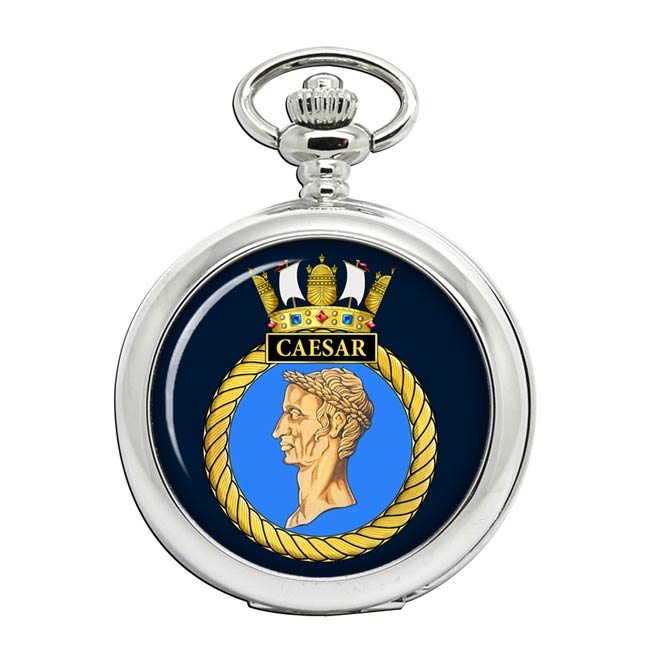 UK Gift Shop HMS Caesar, Royal Navy Pocket Watch