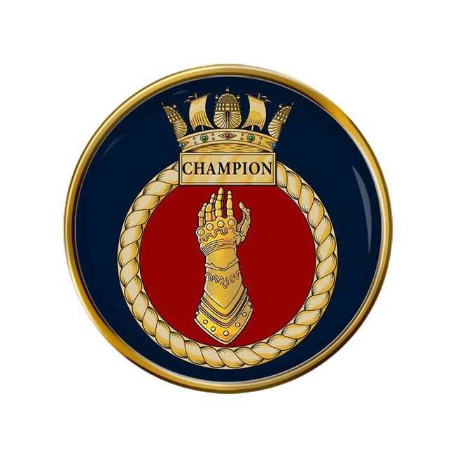 UK Gift Shop HMS Champion, Royal Navy Pin Badge