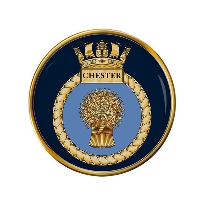 UK Gift Shop HMS Chester, Royal Navy Pin Badge