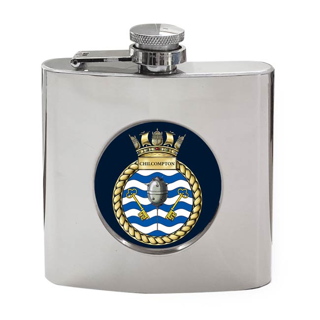 UK Gift Shop HMS Chilcompton, Royal Navy Hip Flask