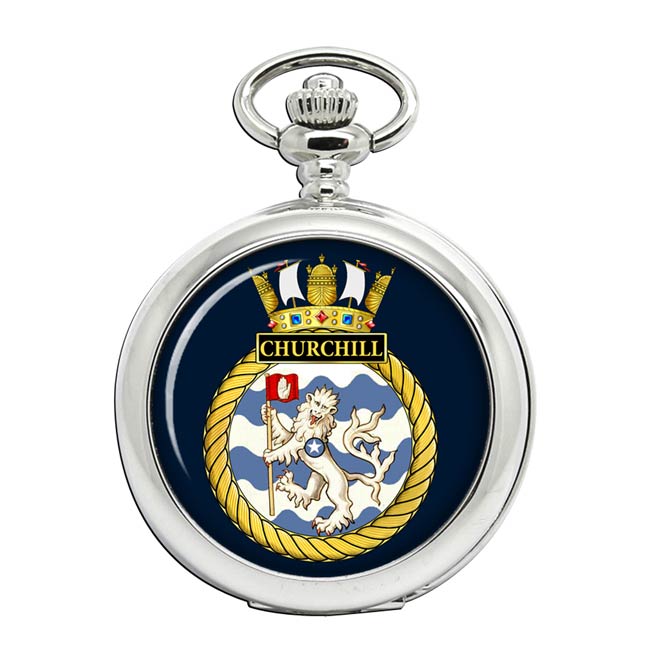 UK Gift Shop HMS Churchill, Royal Navy Pocket Watch