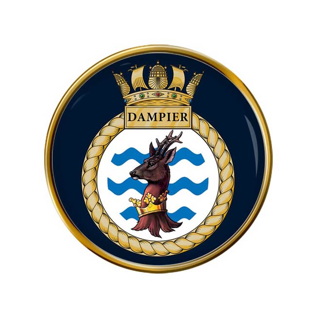 UK Gift Shop HMS Dampier, Royal Navy Pin Badge