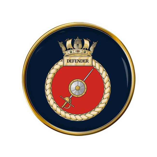 UK Gift Shop HMS Defender, Royal Navy Pin Badge