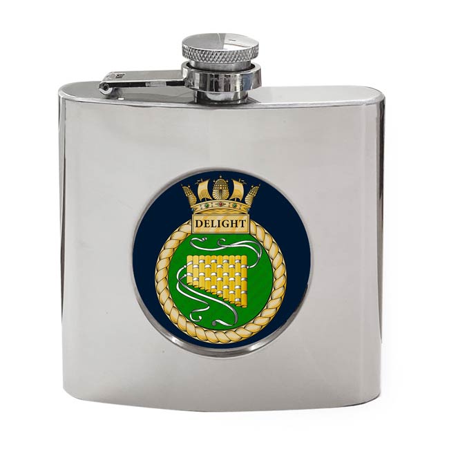 UK Gift Shop HMS Delight, Royal Navy Hip Flask
