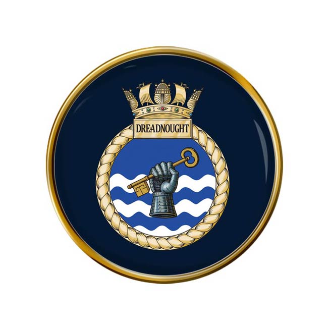 UK Gift Shop HMS Dreadnought, Royal Navy Pin Badge