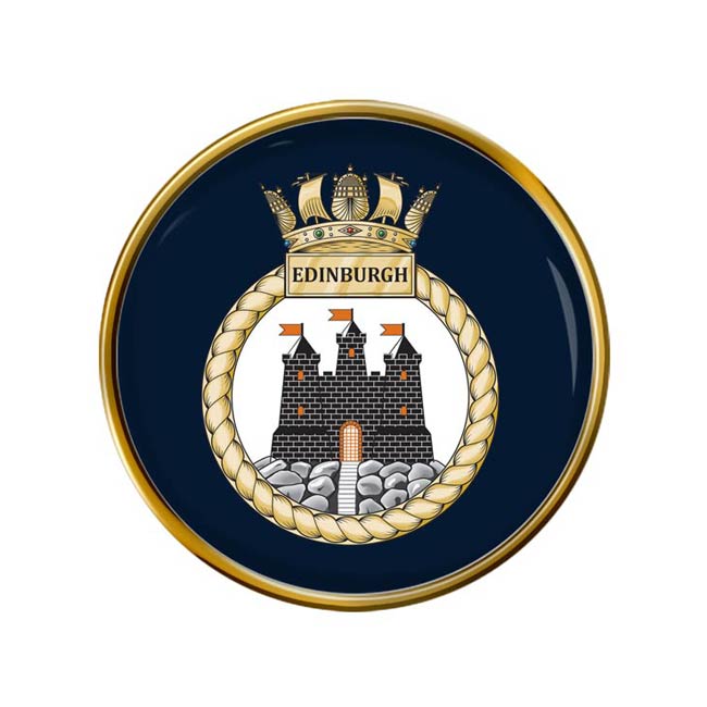 UK Gift Shop HMS Edinburgh, Royal Navy Pin Badge