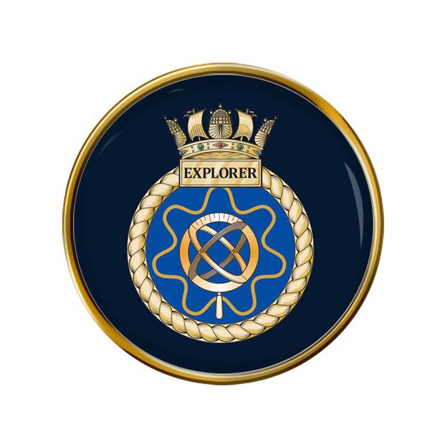 UK Gift Shop HMS Explorer, Royal Navy Pin Badge