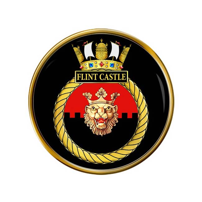 UK Gift Shop HMS Flint Castle, Royal Navy Pin Badge
