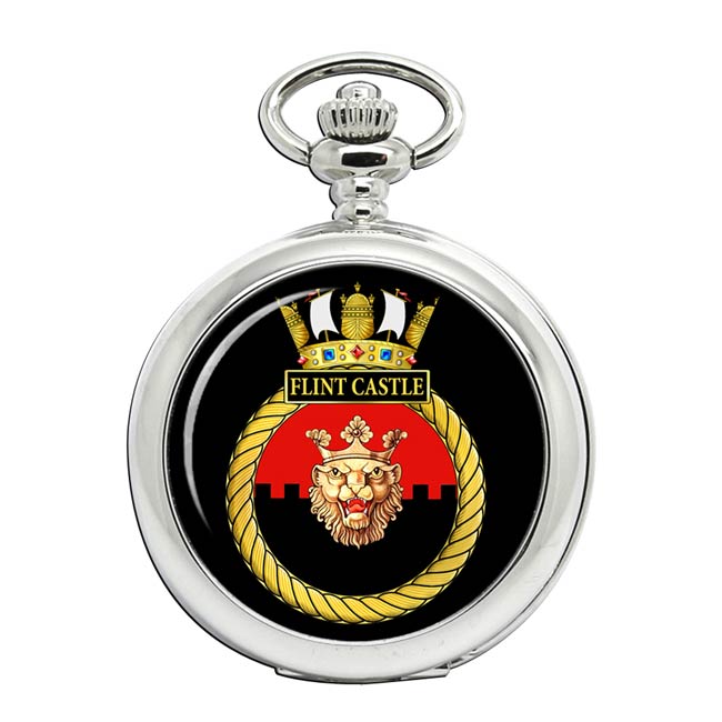 UK Gift Shop HMS Flint Castle, Royal Navy Pocket Watch