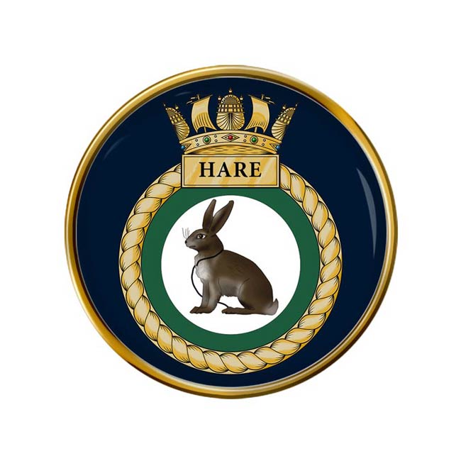 UK Gift Shop HMS Hare, Royal Navy Pin Badge