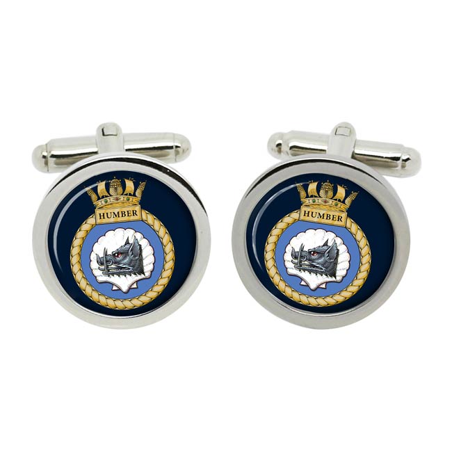 UK Gift Shop HMS Humber, Royal Navy Cufflinks in Box