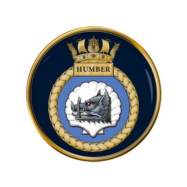 UK Gift Shop HMS Humber, Royal Navy Pin Badge