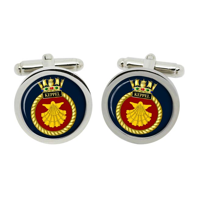 UK Gift Shop HMS Keppel, Royal Navy Cufflinks in Box
