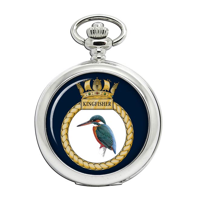 UK Gift Shop HMS Kingfisher, Royal Navy Pocket Watch