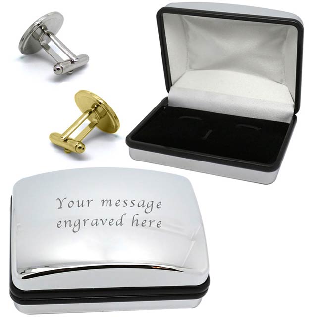 UK Gift Shop HMS Ladybird, Royal Navy Cufflink and Tie Clip Set