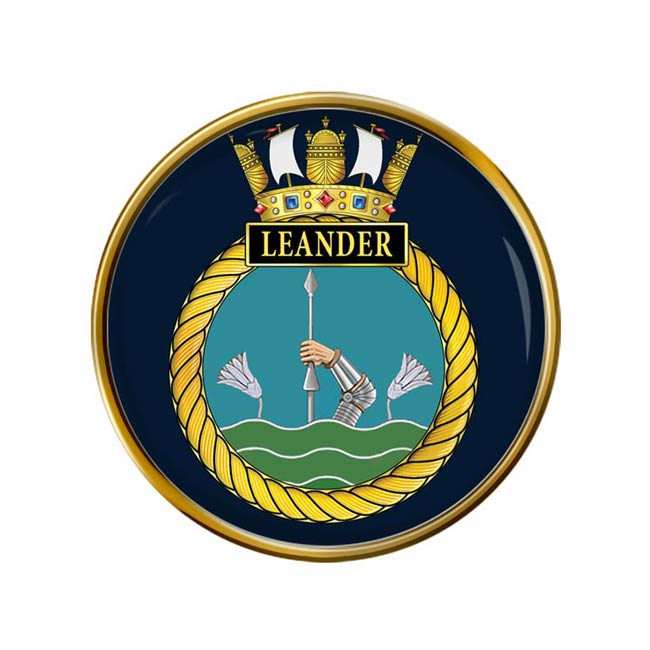 UK Gift Shop HMS Leander, Royal Navy Pin Badge