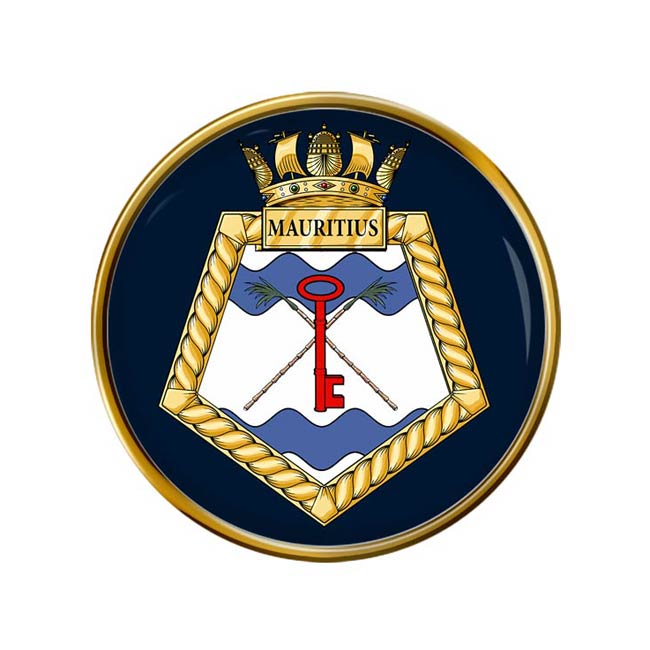UK Gift Shop HMS Mauritius, Royal Navy Pin Badge